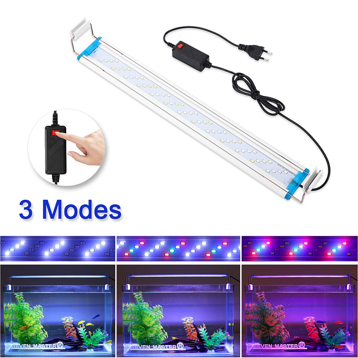 Φωτιστικό Ενυδρείου Led 12W 28cm RGB SZD-B30CF OEM