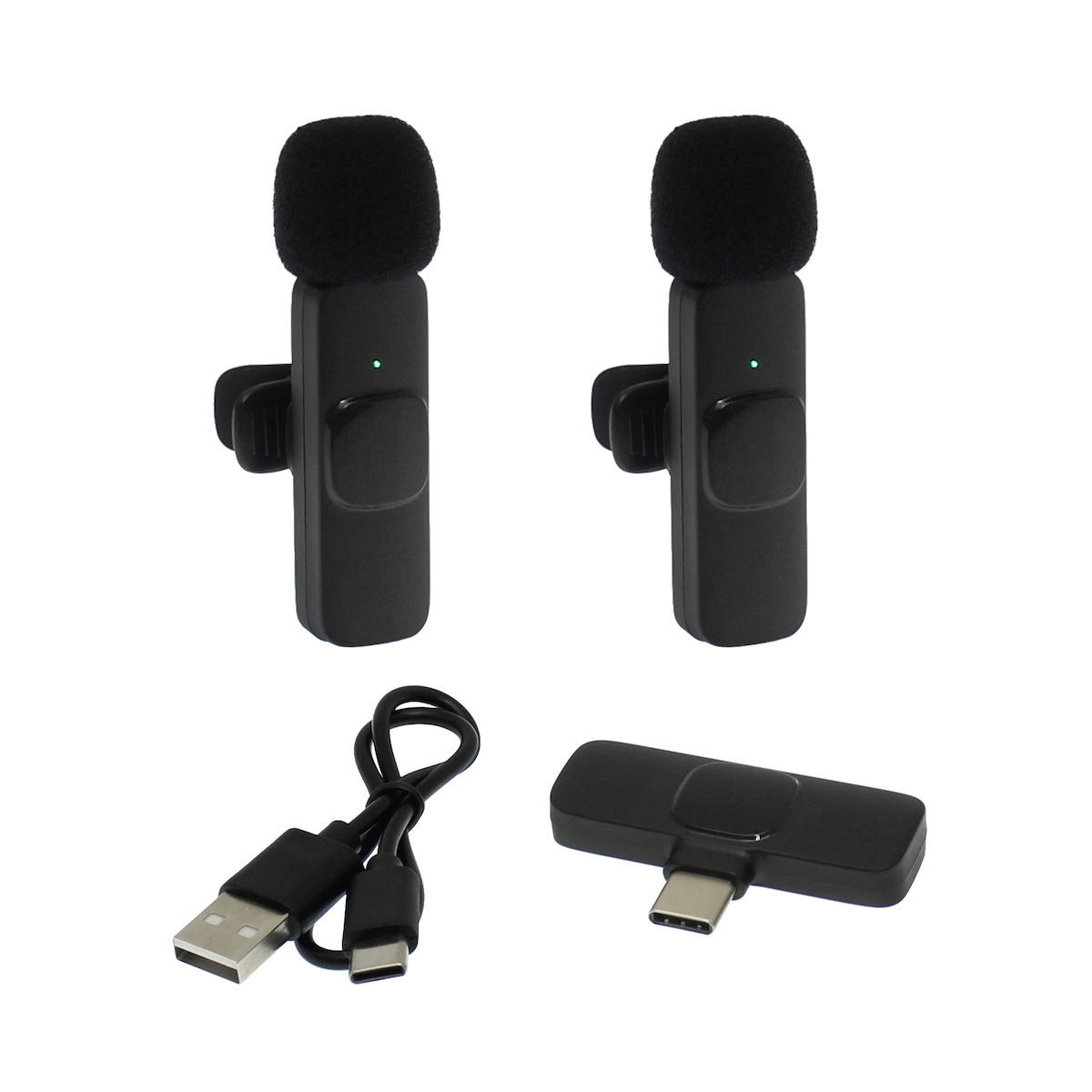 K9 Type-C Wireless Live-Stream Microphone Σετ ασύρματα επαναφορτιζόμενα ...