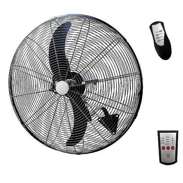 Ανεμιστήρας Μεταλλικός Τοίχου Φ71 Μαύρος 180W με κοντρόλ 147-29042 EUROLAMP