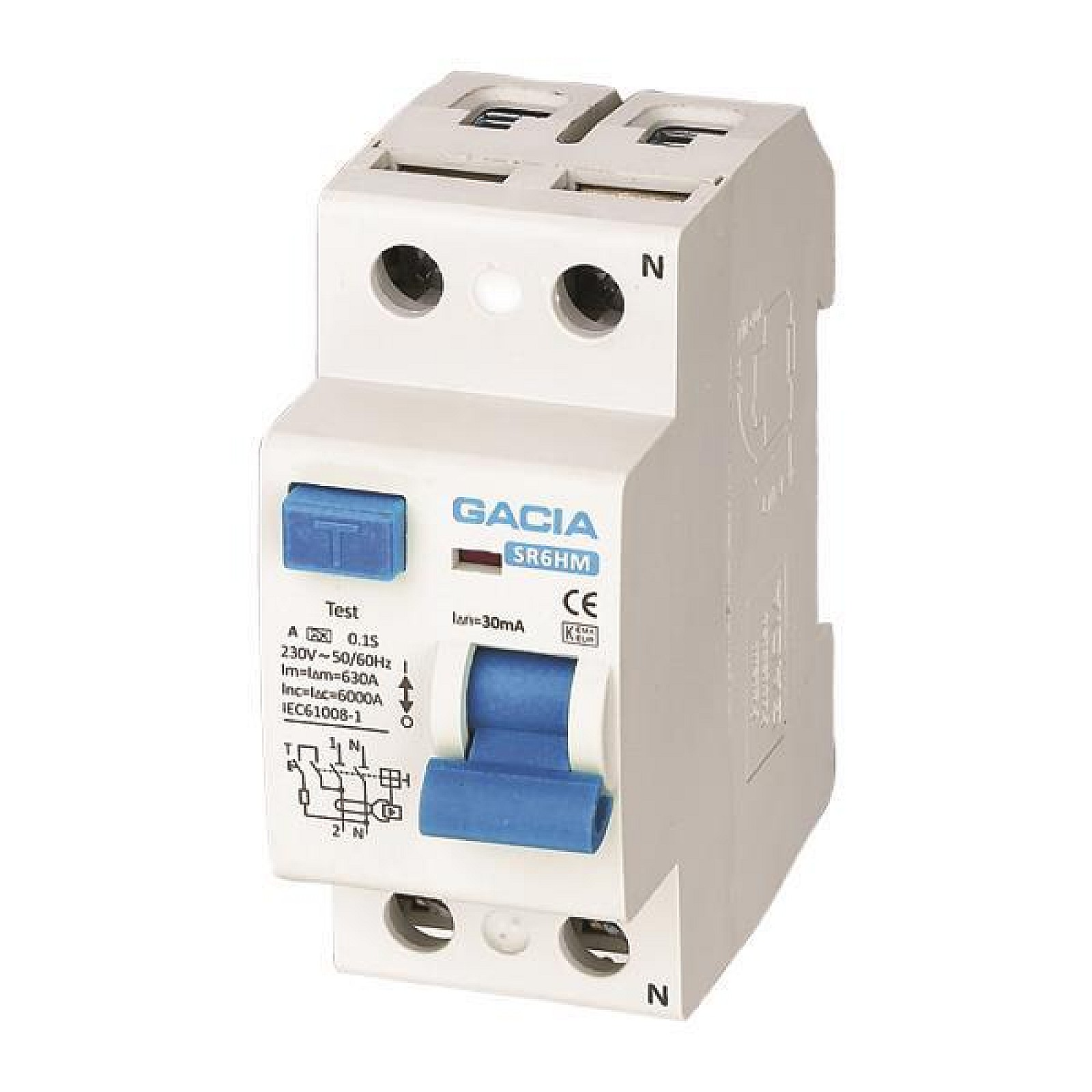 GACIA 2Ρ 40Α 30mA Ρελέ Διαρροής Τύπου Α 500-37021